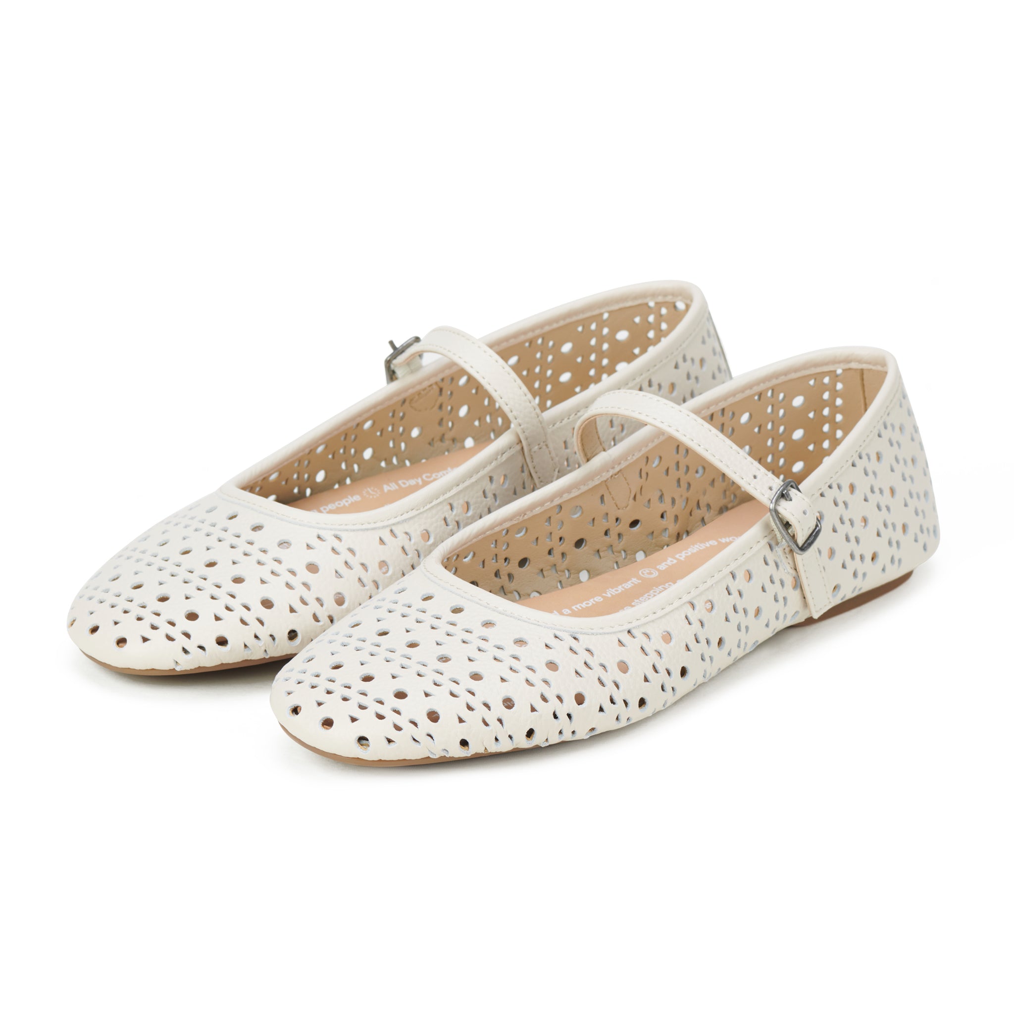 Rollie Nation | Ballet Mary Jane Laser Bone – Hey Little