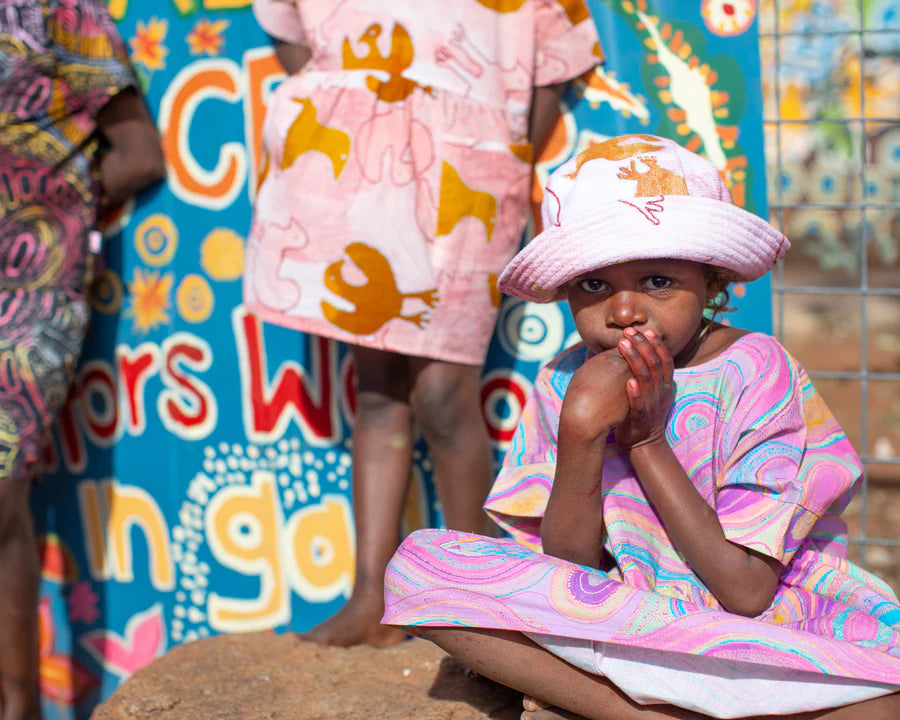 Kip & Co X Ernabella Arts | Tjulpu Kulunypa Terry Bucket Hat – Hey Little